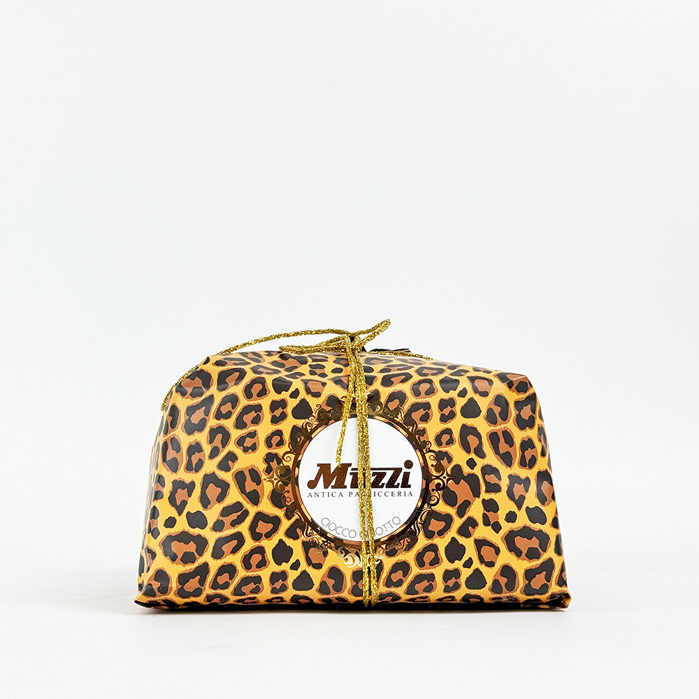 Muzzi Tommaso Panettone Chocolate Hand Wrapped Leopard | Ratton Pantry