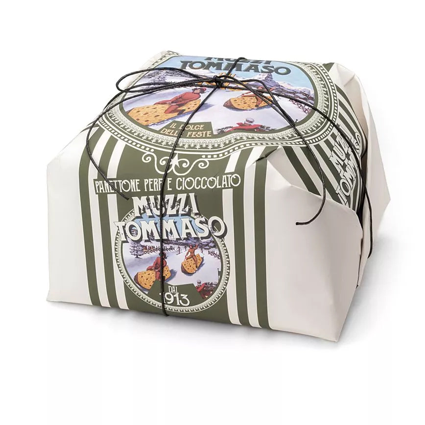 Muzzi Tommaso Panettone Pear & Chocolate Hand Wrapped | Ratton Pantry