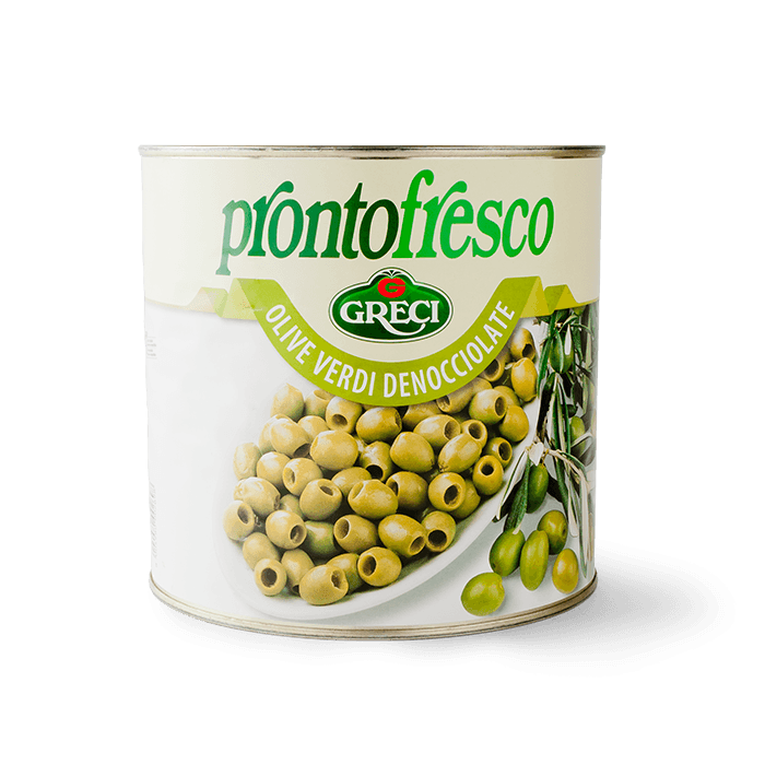 Greci Pitted Green Olives 2.6kg, Spanish Olives | Ratton Pantry