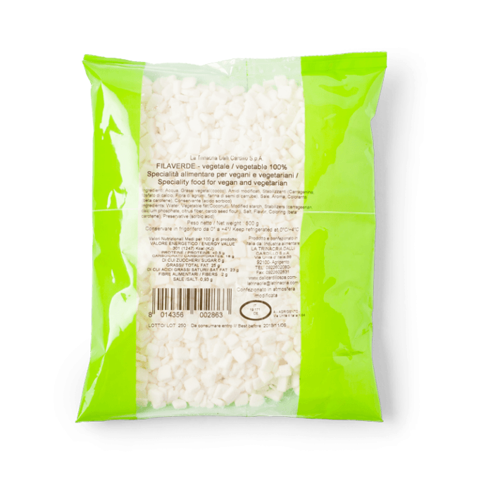 Vegan Cubed "Mozzarella" Cheese - 500g | Ratton Pantry